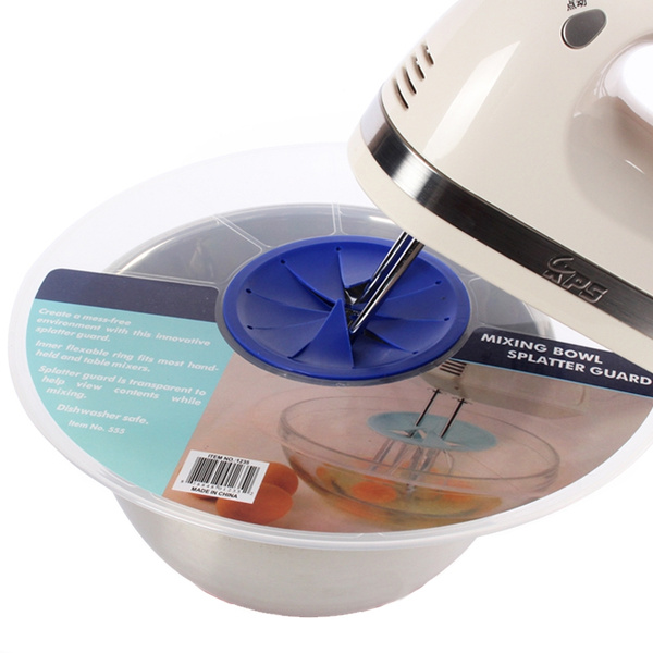 Silicone Splatter Screen Eggs Mixer Anti-splash Lid Bake Mixing Bowl ...