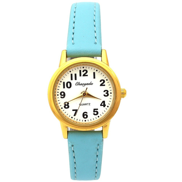 Hot Cute Girls Ladies Watch Kids Watches Number Dial Candy Leather ...