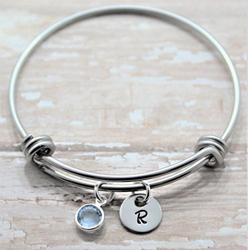 Initial Bangle Bracelet - Initial Jewelry for Women & Girls ...