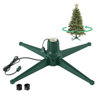 Home Heritage Metal Rotating and Powered Christmas Tree Stand with ...