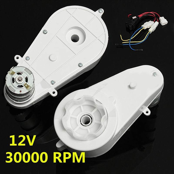 2x 12V 30000RPM Kid Ride on Electric Car Bike Motor Complete Gear Box ...