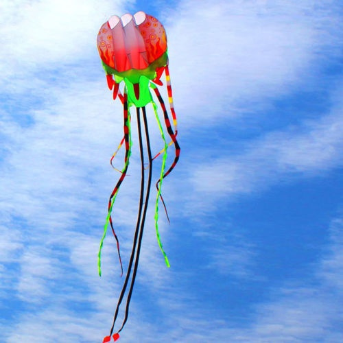Large 3D red Kites models Original Software kite jellyfish painted ...