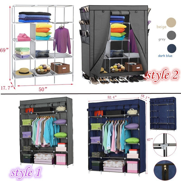 Clothing Storage Non-woven Fabric Wardrobe Portable Closet | Wish