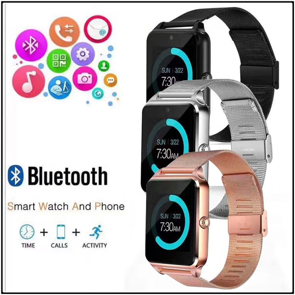 Creative Gift Z60 Bluetooth Smart Watch Full Steel Strap Big Square ...