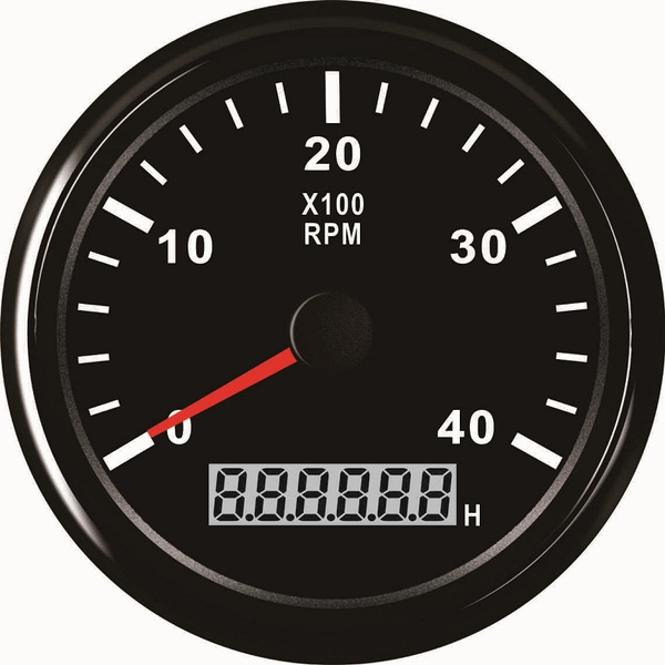 Universal 85mm Car Boat Tachometer RPM REV Counter 4000RPM With Hour ...