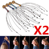 2 Pcs Head Neck Scalp Massager Massage Octopus Equipment Stress Release ...