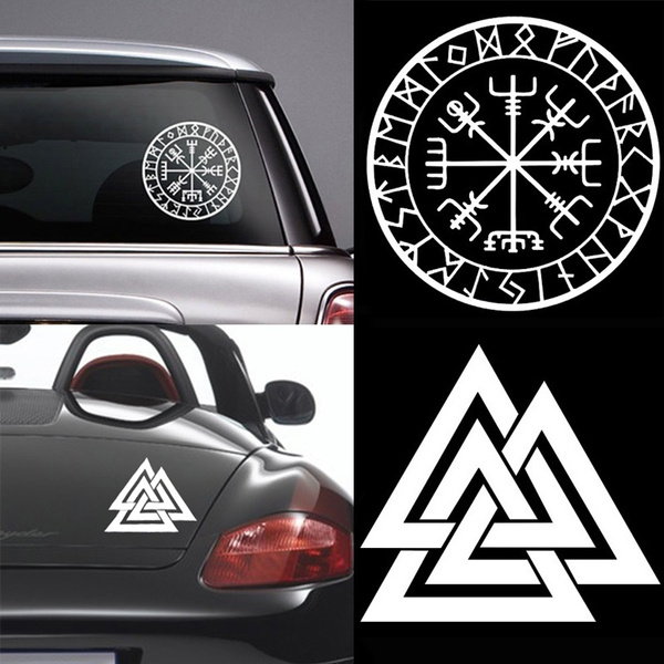 Valknut Viking Vinyl Decal Pagan Odin Asatru Norse Viking Rune Car ...