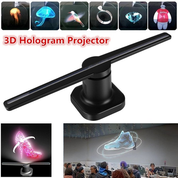 Portable Hologram Player 3D Holographic Dispaly Fan Unique Hologram ...