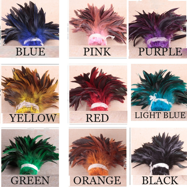 100pcs New Beautiful Rooster Pheasant Tail Feathers Costume Cosplay DIY ...