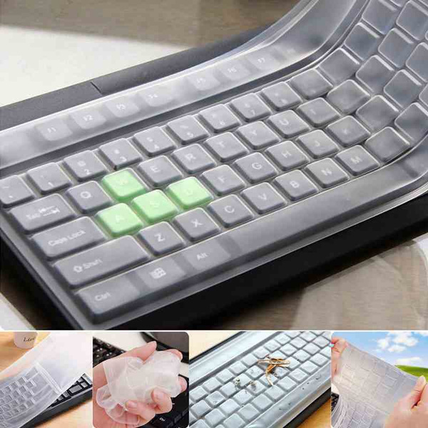 1PC Clear Universal Silicone Desktop Computer Keyboard Cover Skin ...