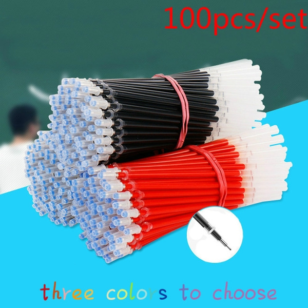 30/100pcs 0.38mm Neutral Ink Gel Pen Refills Ballpoint Three Colors ...