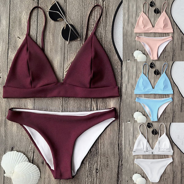 Summer Bikinis Women's Fashion Swimwear Sexy Bikini Set Swimsuit Beach ...