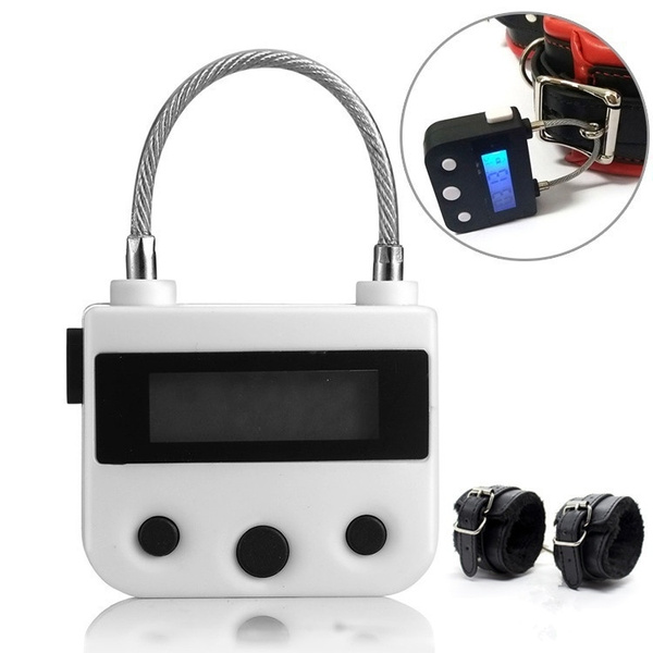 Electronic Timer Fetish Handcuffs Mouth Gag Restraints Chastity Bondage ...