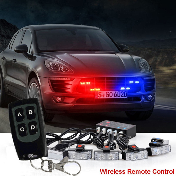 1 Kit LED Flashing Car Truck Strobe Emergency Warning Light Bar Deck ...