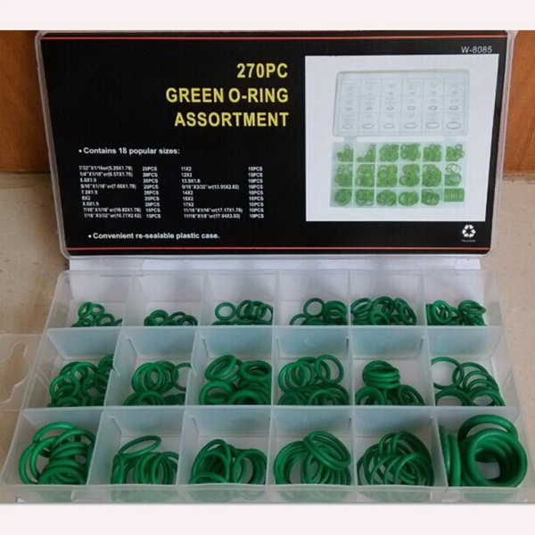 270pc New Hot Nitrile Assortment Seals Green Rubber O-ring Kit Metric ...