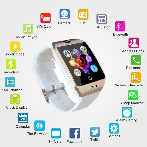 HOT! Q18 Smart Watch With Camera Bluetooth WristWatch SIM Card ...