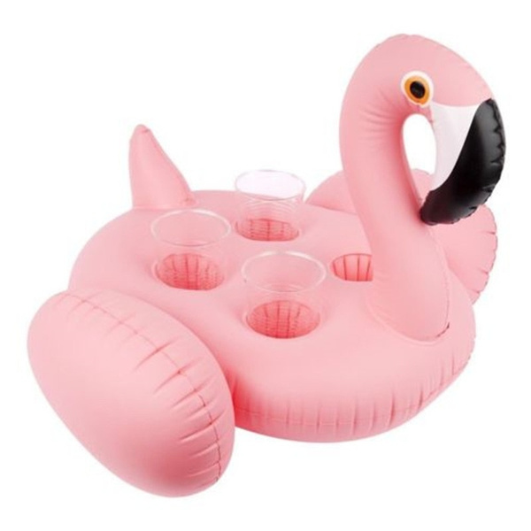 Inflatable Drink Holder Swimming Pool Drinks Float Pink Flamingo Pool ...