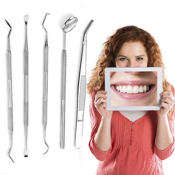 3 / 4 / 5pcs /lot Hygiene Picks MirrorStainless Dental Tool Set Kit ...