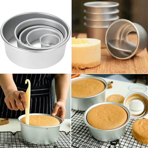 Round Cake Mould Baking Pan Pudding Cheesecake Mold with Removable ...