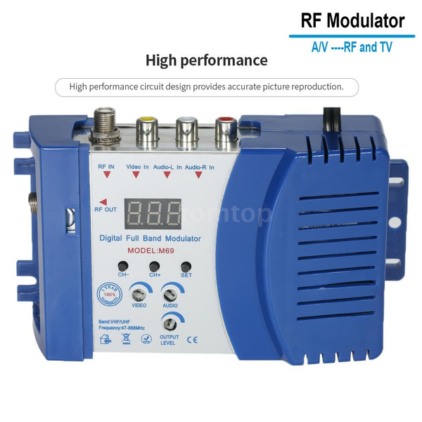Compact RF Modulator Audio Video TV Converter RHF UHF Signal Amplifier AC120V | Wish