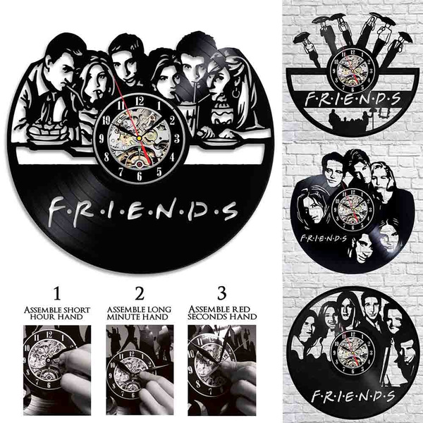 Hot Sale Friends TV Show Famous Star Black Vinyl Record Wall Clock 12 ...