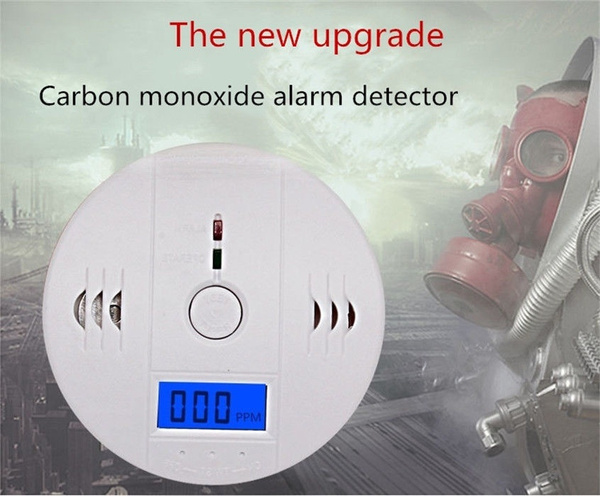 CO Carbon Monoxide Detector Fire Alarm Sound Combo Sensor Battery ...