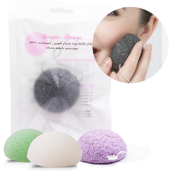 Beauty KONJAC SPONGE FACIAL Puff Sponge with Nourishing Mineral Rich ...