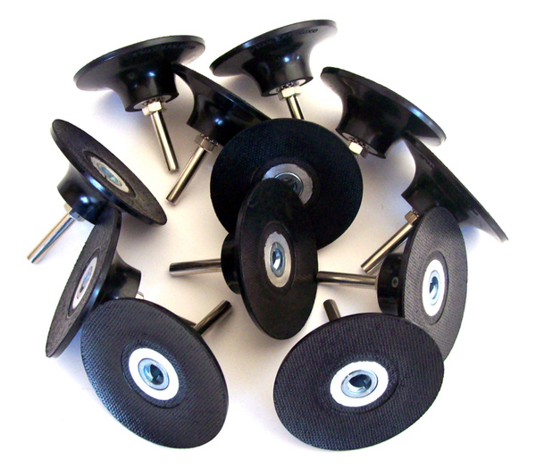 12PACK 3" TYPE R DISC HOLDER ROLOC MANDRELS ROLL LOCK ON SANDING | Wish