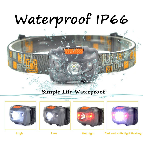3LED 600Lm Lumens 4 Modes Mini Headlamp Outdoor Headlight Waterproof ...