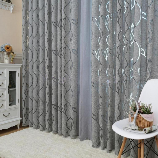 New Arrival Bubble Leaf Pattern Window Sheer Curtain for Bedroom Living ...