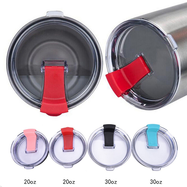 Crystal Clear Tumbler Cup Splash Spill Proof Lid With Slider Closure ...