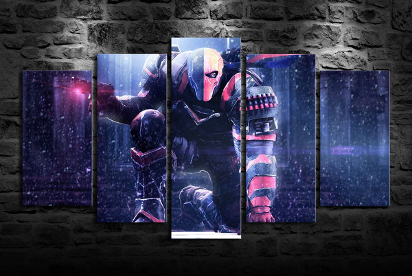 5 Panels HD Printed Deathstroke DC Comics Oil Painting Wall Decor Art ...