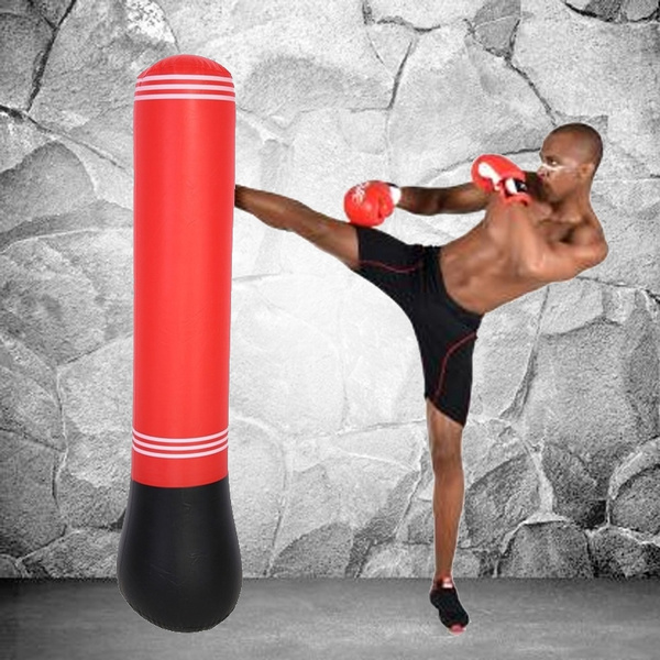 160cm Stress Relief Inflatable Punch Tower Free Standing Box Boxing Bag ...