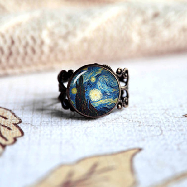 Van Gogh The Starry night adjustable ring | Wish