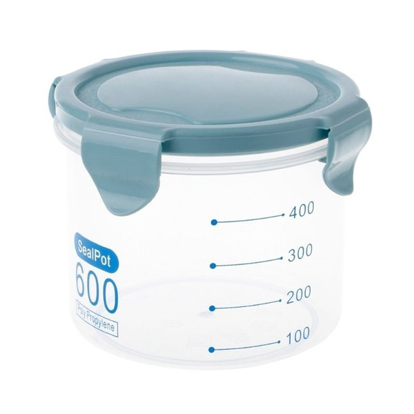 Hot Round Food Containers Plastic Clear Storage Tups with Lids Deli ...