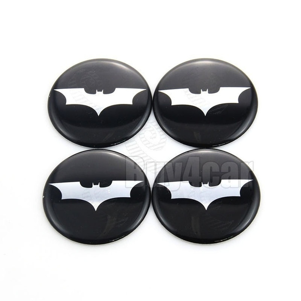 4pcs 56MM Batman Logo Car Steering Wheel Center Hub Cap Emblem Badge ...