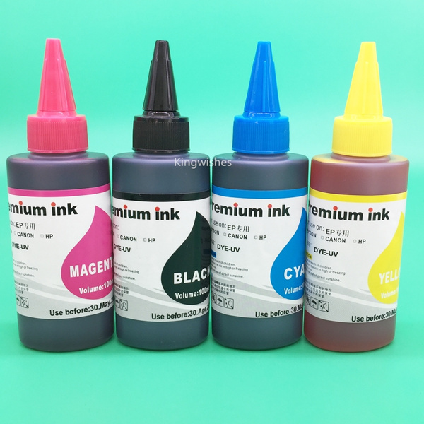 100ML x 4 Color Universal Dye Based Ink For Epson All Desktop Inkjet ...