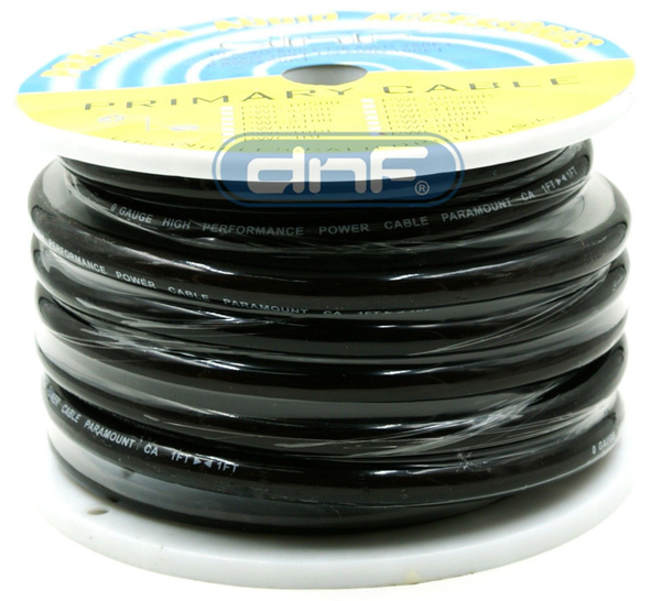0 Gauge 25 Feet Black Amplifier Power/Ground Wire 1/0 Gauge Premium ...