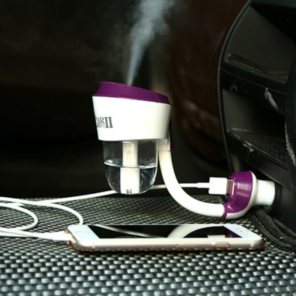 mini humidifier universal air purifier dual USB mobile phone charger | Wish