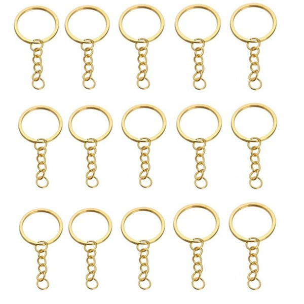 30 Pcs Split Ring Keychain Connector Findings Key Chain DIY Making ...