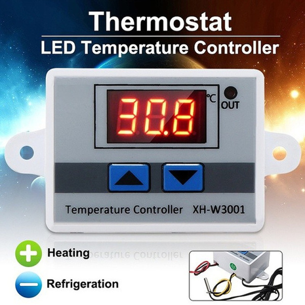 -50~110C Intelligent Digital Thermostat AC 220V 12V 24V 10A Digital ...