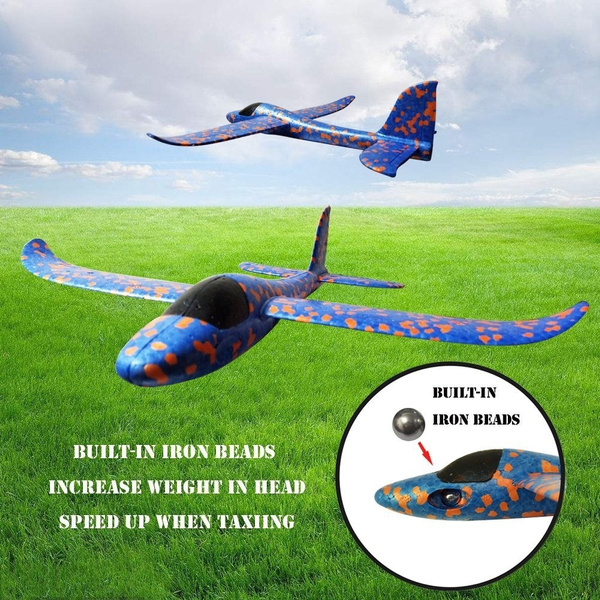 37 cm Foam throwing glider air plane inertia aircraft toy hand launch ...