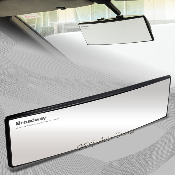 Universal Broadway 270MM Wide Convex Interior Clip On Rear View Clear ...