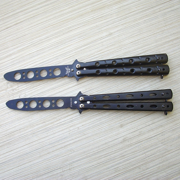 Stainless Steel Butterfly Jump Knife Fruit Peeling Knife Training Knife ...