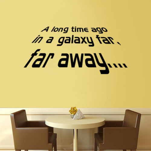 in a Galaxy Far Away Quote Vinyl Art Wall Sticker Decals Home Living ...