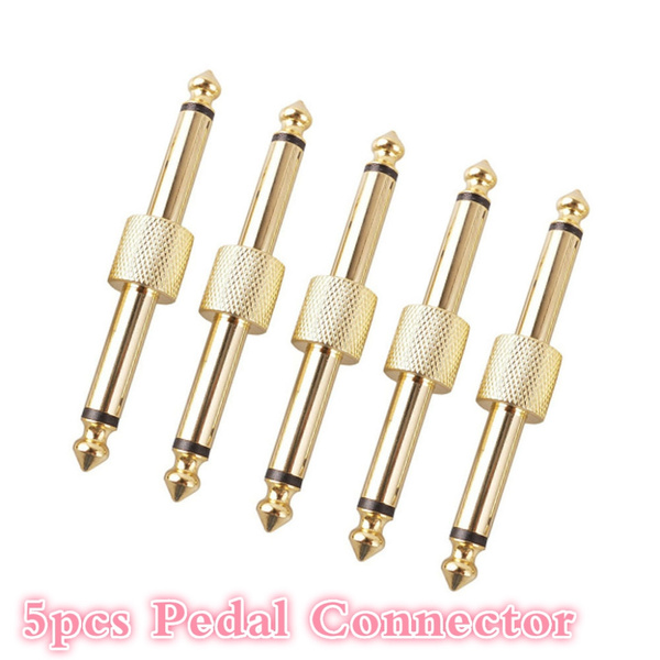 5pcs/set 1/4 Inch 6.35 Mm Guitar Effects Pedal Connector Coupler Jack ...