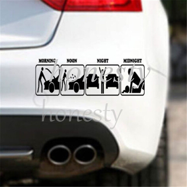 New Fashion MORNING NOON NIGHT MIDNIGHT Sticker Vinyl Decal Car Laptop ...