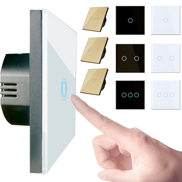 Upgrade Generation EU/UK Standard 1/2/3 Gang 1 Way Touch Control Light ...