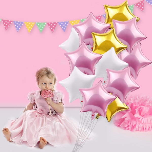 12pcs Foil Helium Balloons Happy Birthday Balloon Set Its A Boy Girl ...