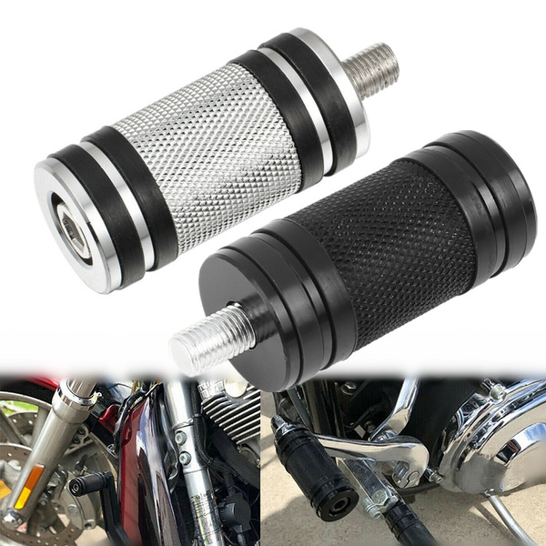 Motorcycle Universal CNC Billet Knurled Burst Foot Shifter Shift Pegs ...